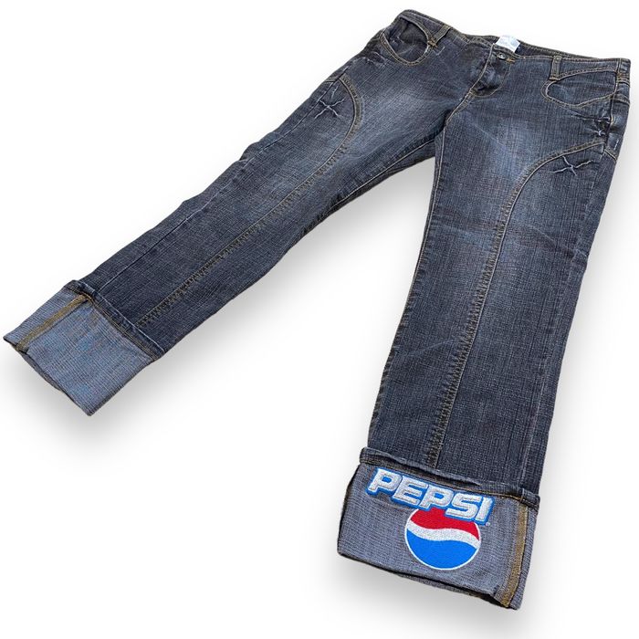 Pepsi Y2K Pepsi Jeans Women Cropped W30 | Grailed