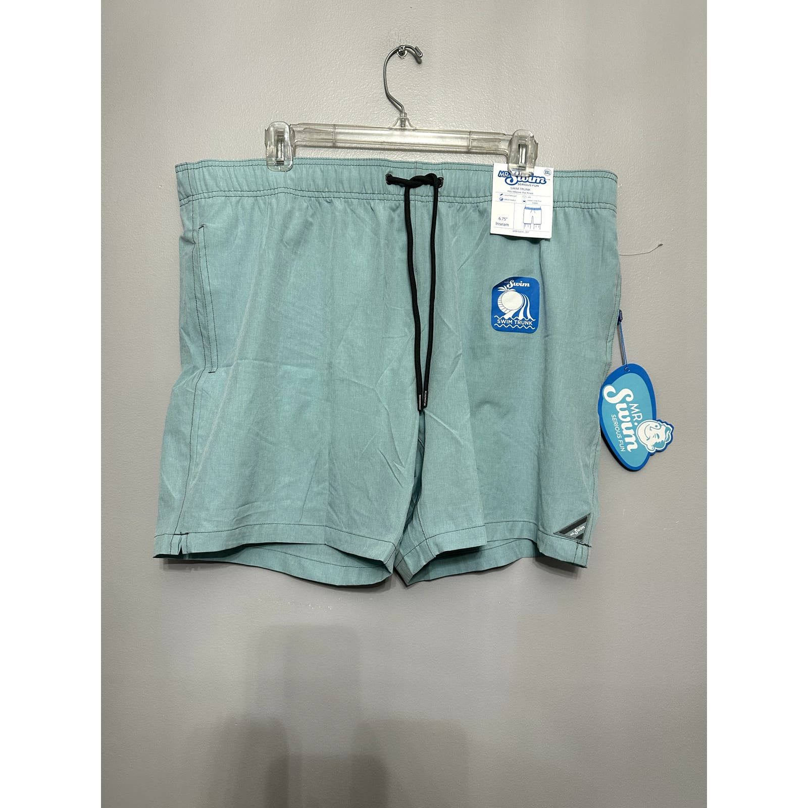 Unlisted Mr. Swim Green Draw String Swim Trunks XXL 6.75" Inseam NWT ...
