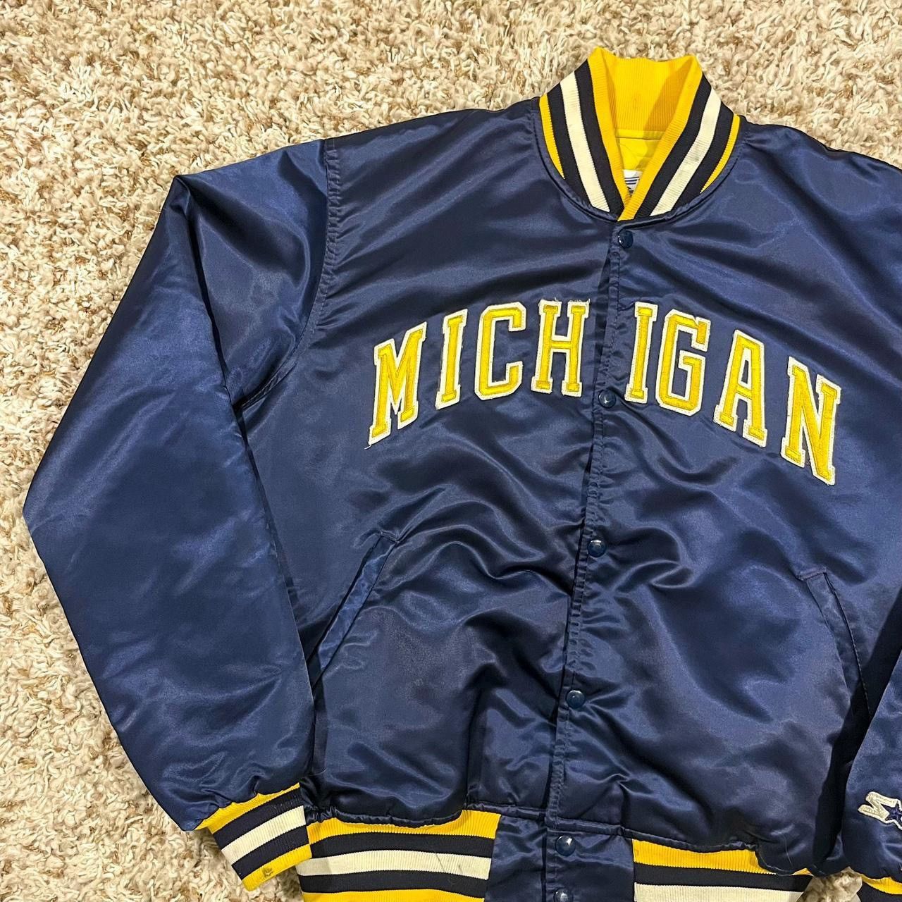 Vintage Vintage 80’s Michigan Wolverines Starter Bomber Jacket | Grailed