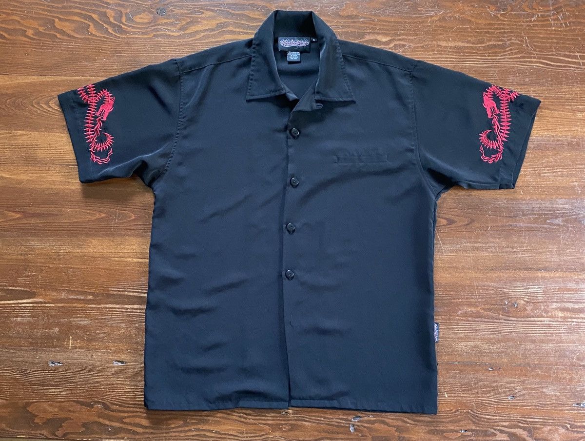Streetwear × Vintage Vintage 90’s Sapphire Lounge Dragon Embroider Poly ...
