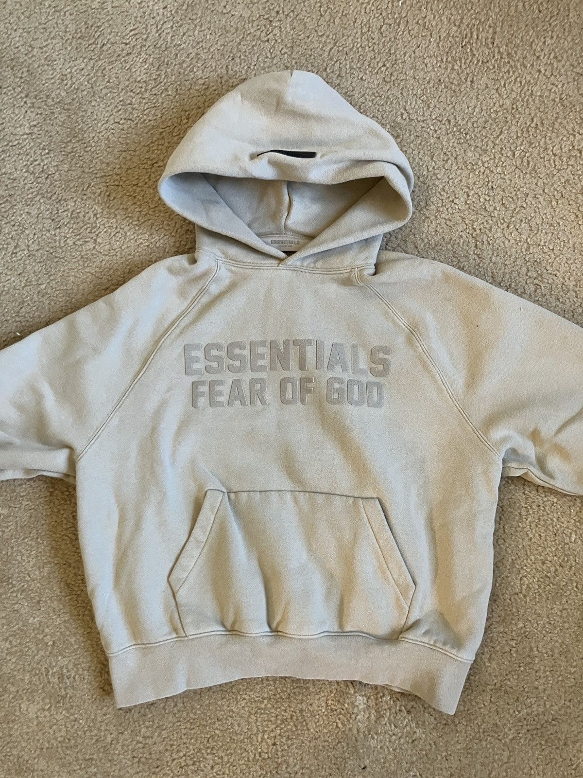 Fear of God Fear of God Essentials Hoodie - Tan | Grailed
