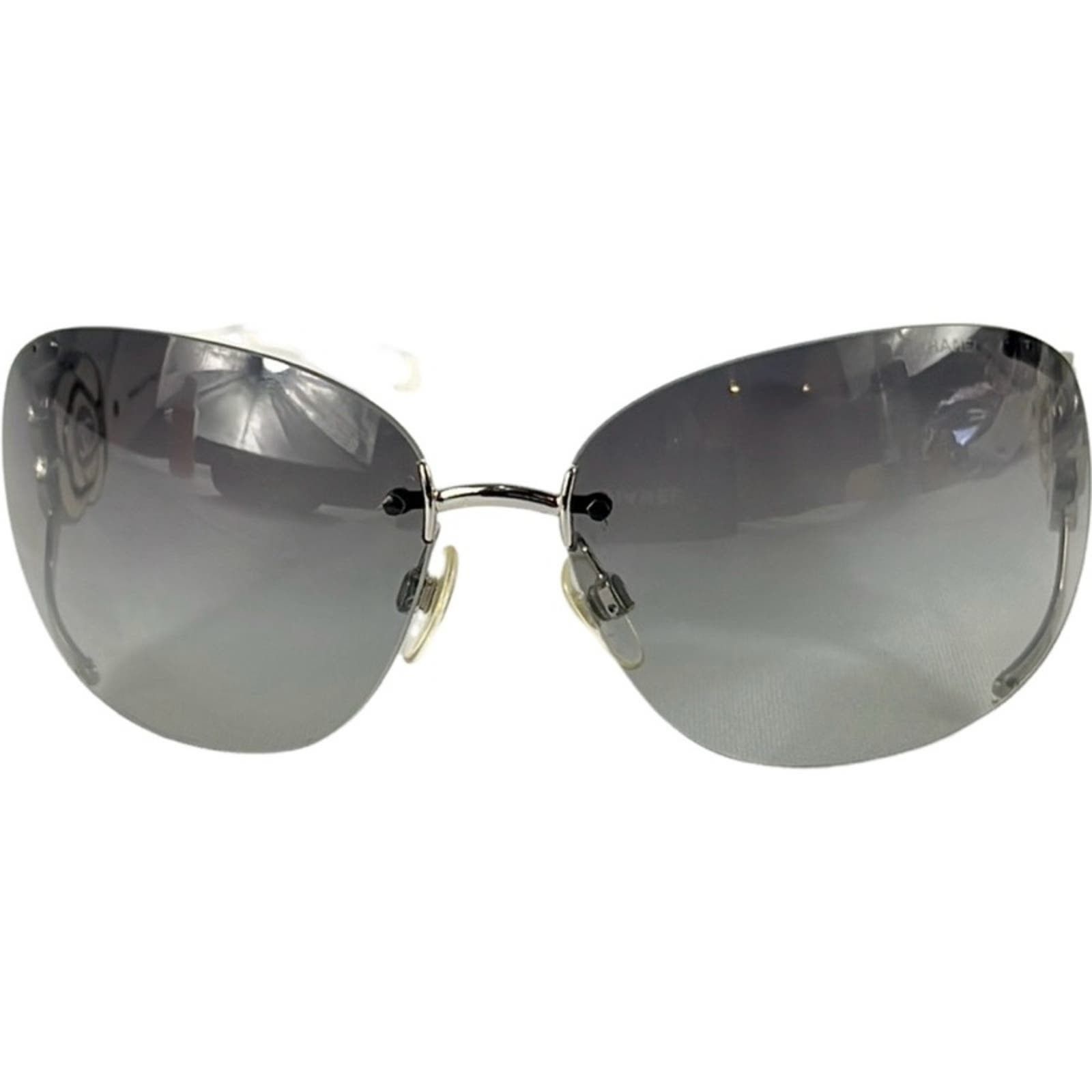 Chanel Chanel Camellia 4171 Rimless Shield Sunglasses | Grailed