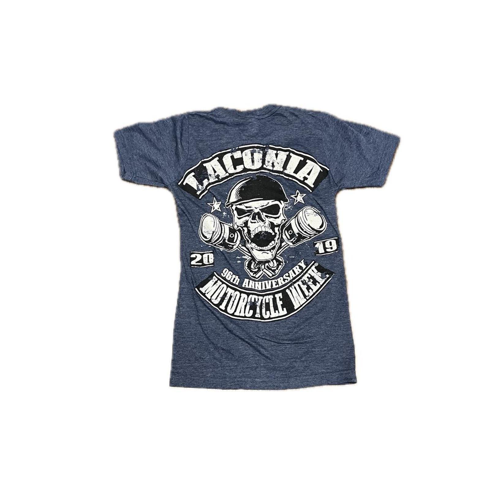 Vintage vintage 2000s boxy navy blue biker motorcycle tee | Grailed