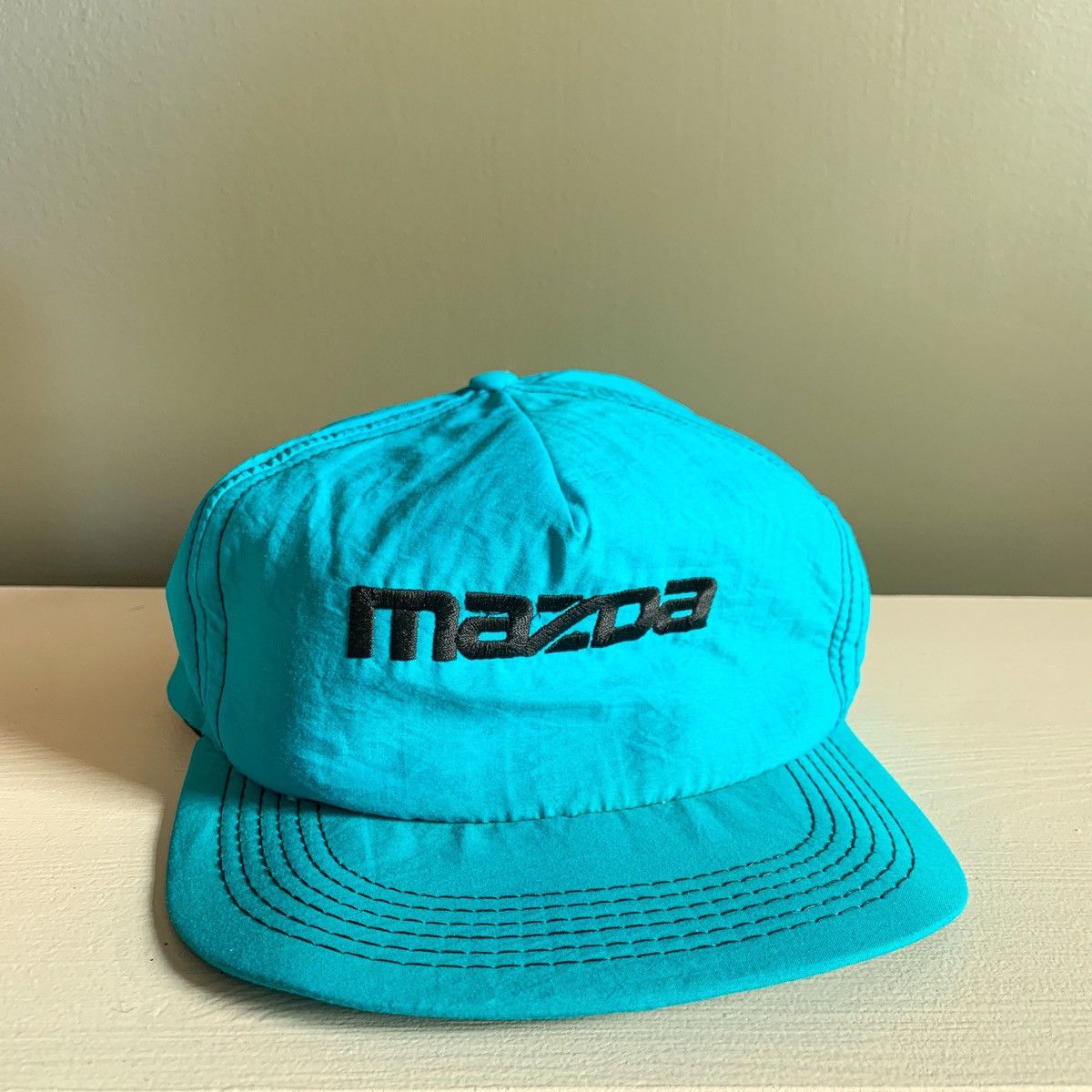 Hat × Made In Usa × Vintage Vintage Mazda Neon Blue Lightweight 80s USA ...