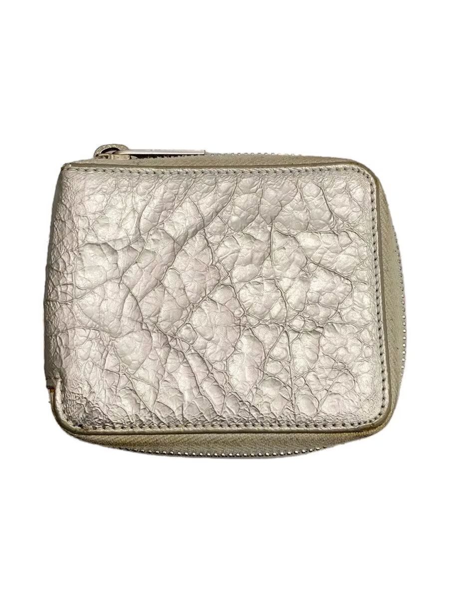 Maison Margiela Cracked Metallic Leather Zip Wallet | Grailed