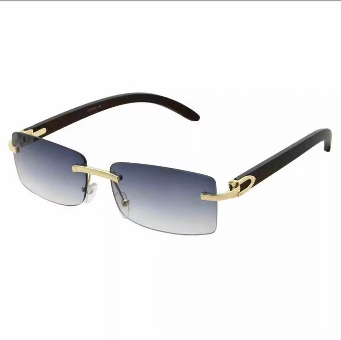 Streetwear Sunglasses Men Elegant Luxury Wood Buff Glasses for Men Uni ...