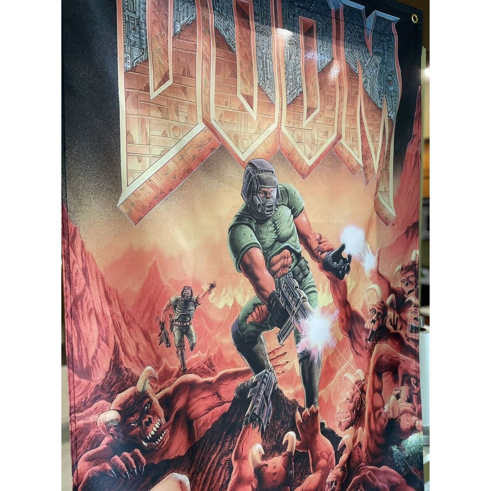 Other Doom 5ft Flag PC 1993 id Software Banner Poster | Grailed