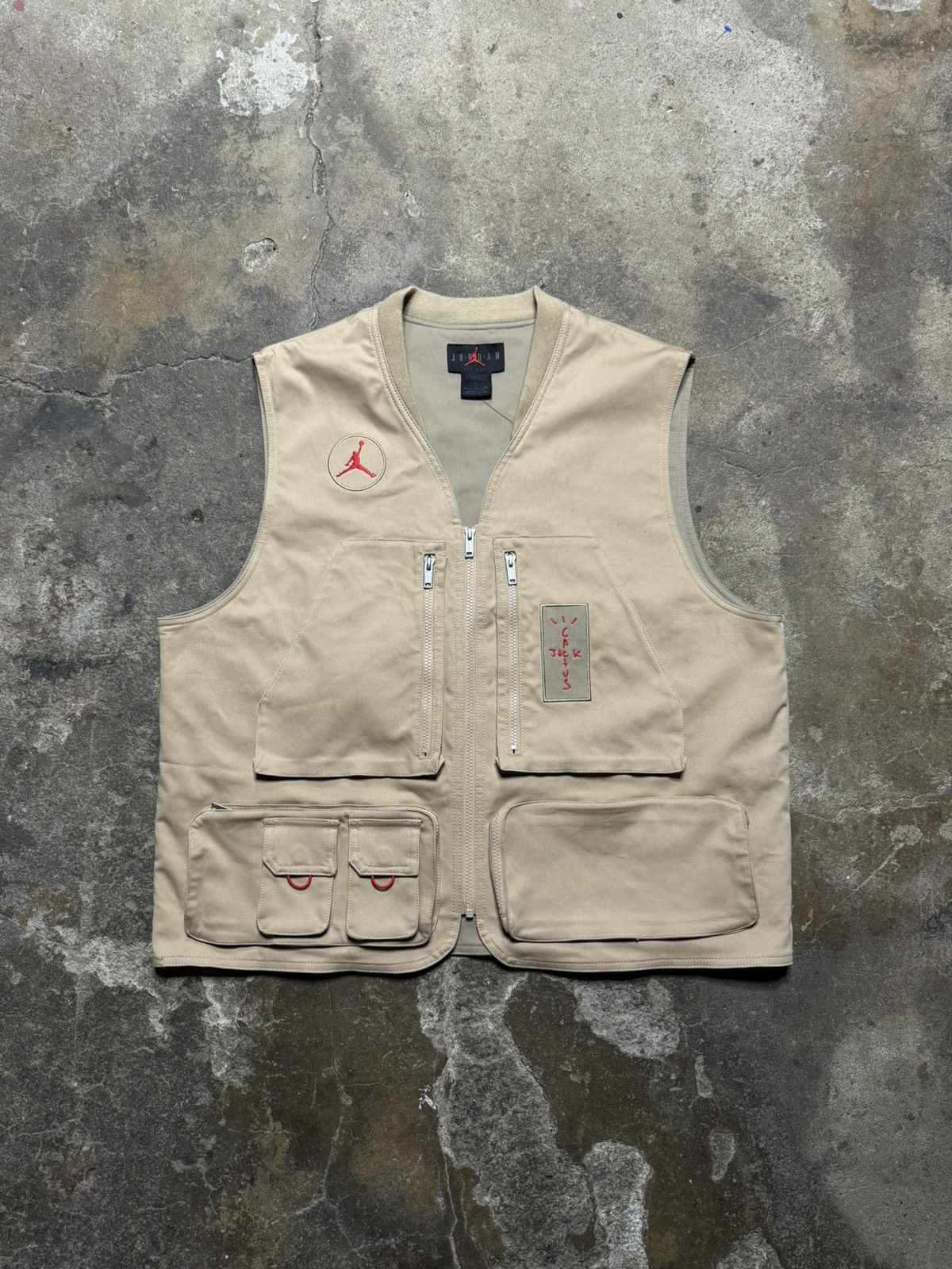 Travis Scott Cactus Jack by Travis Scott x Jordan Tan Utility Vest ...