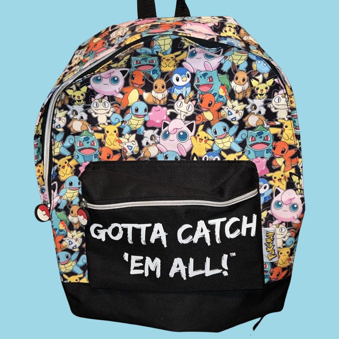 Pokemon × Streetwear Gamer Pokemon Gotta Catch Em All Knapsack Bag ...