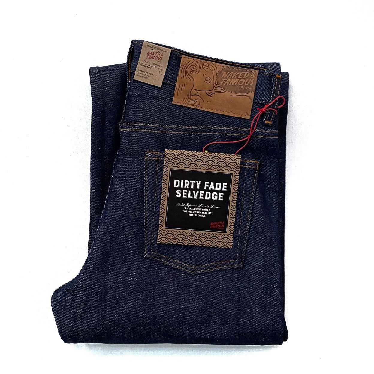 Naked & Famous NWT Naked & Famous Strong Guy Dirty Fade Selvedge Denim ...