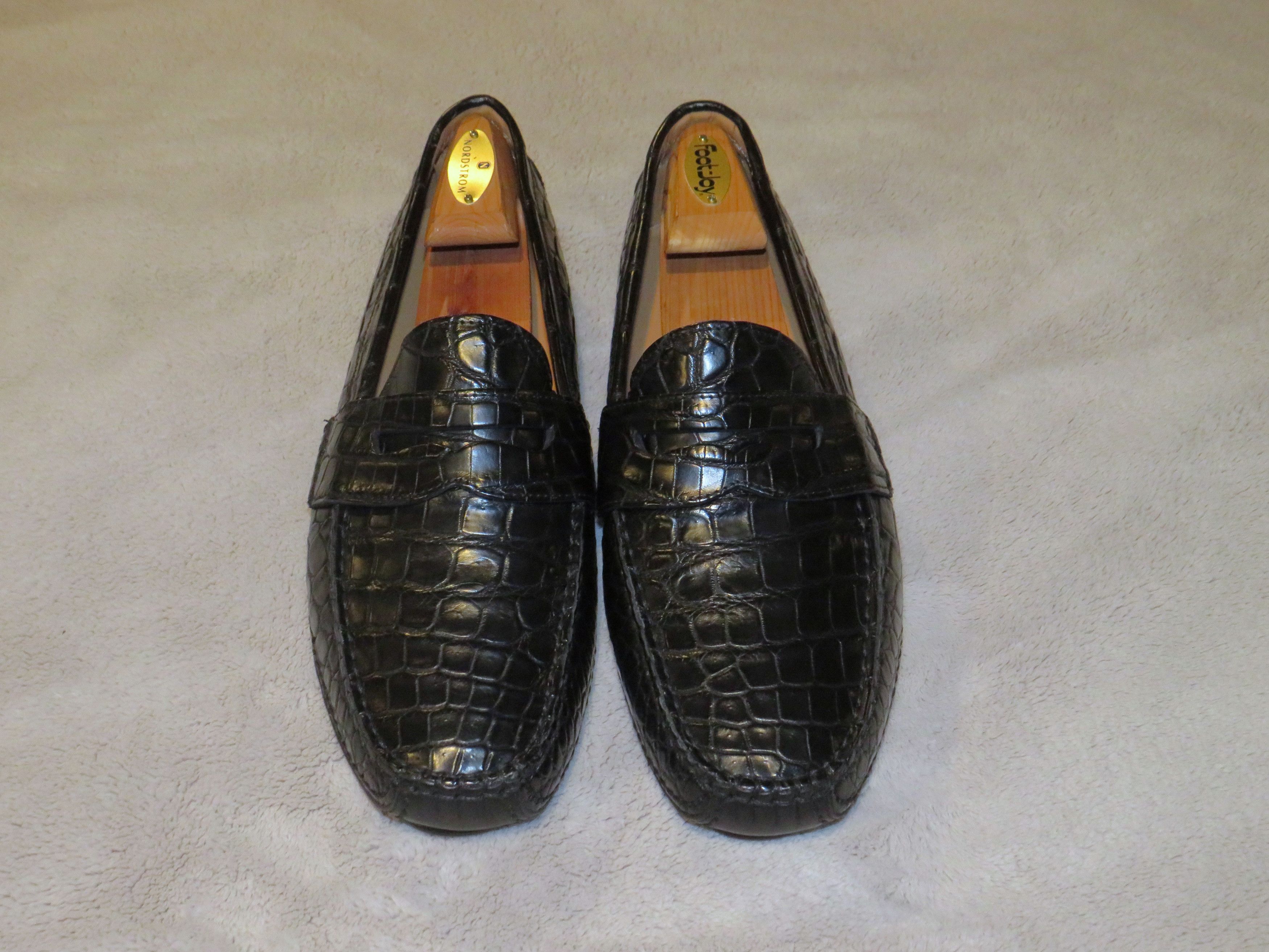 Ralph Lauren Purple Label Hackett Black Crocodile Driver Loafer 11D NWB ...