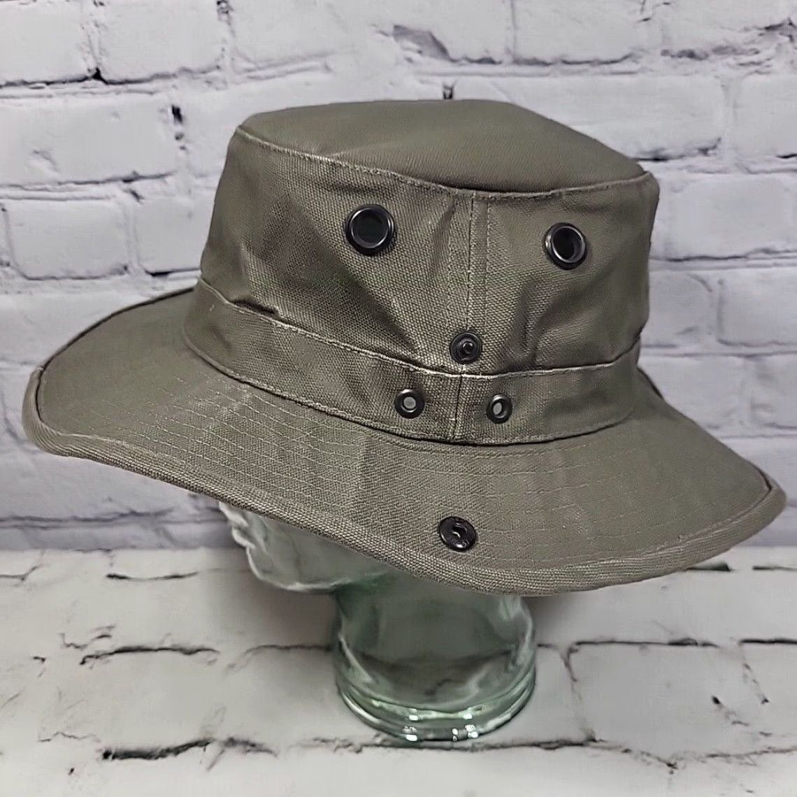 Tilley Large Size 7 3/8 Grey Canvas Duck Boonie Explorer Snap Up Hat ...