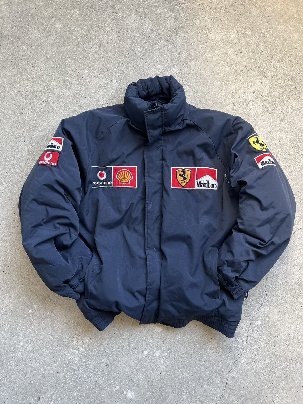 Ferrari × Marlboro Vintage Racing Jacket Ferrari F1 Marlboro Vodafone ...