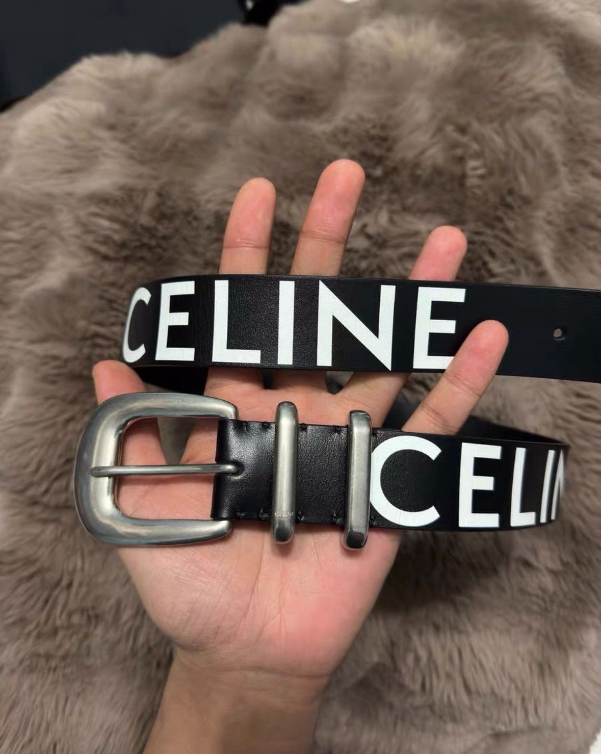 Celine Celine Slogan logo buckle belt 2501-Nextarrow | Grailed
