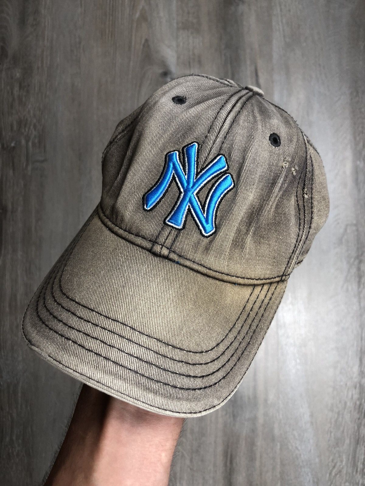 Vintage Y2K New York Yankess Crazy Perfect Faded Basketball Cap | Grailed