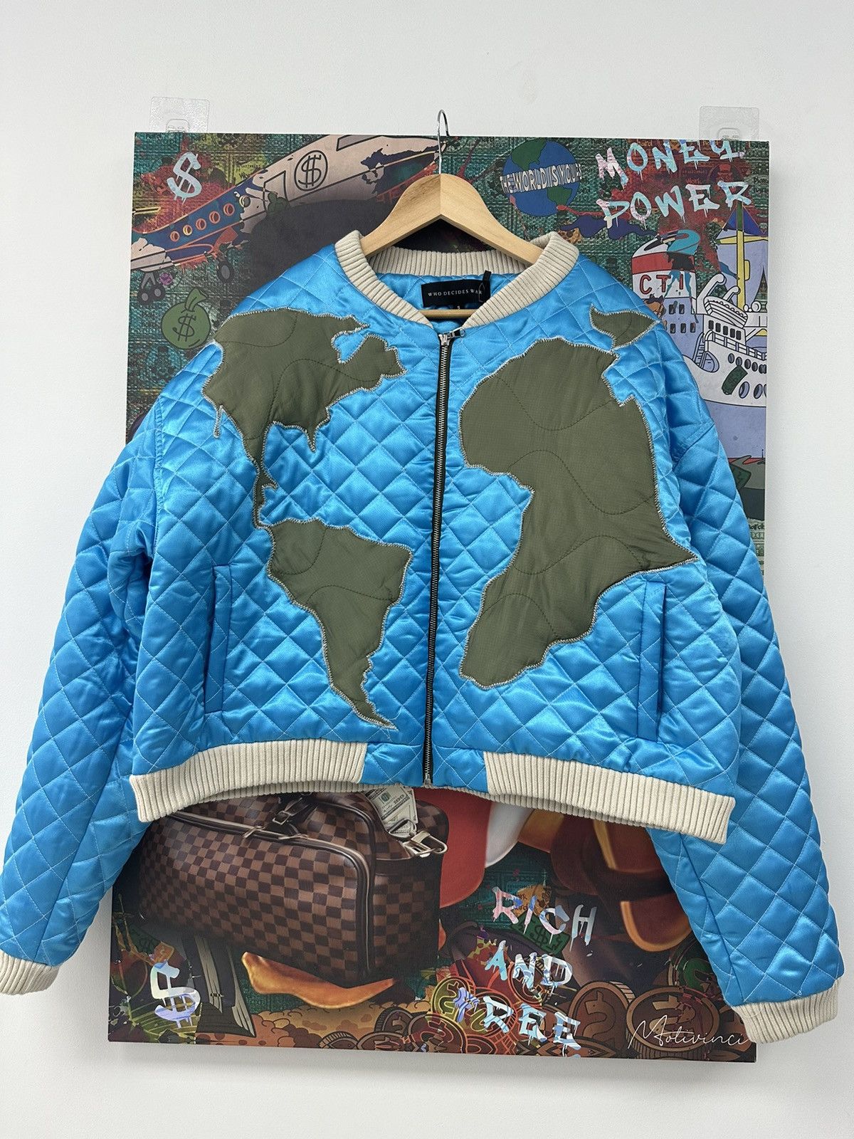 Who Decides War Who Decides War World Map Puffer Jacket | Grailed