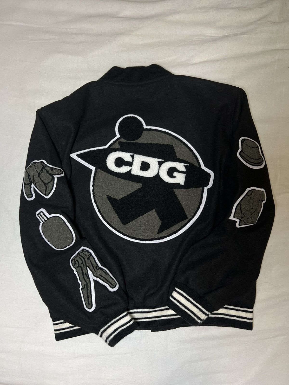 Comme des Garcons × Stussy Stussy x Cdg 40th Anniversary Varsity jacket ...