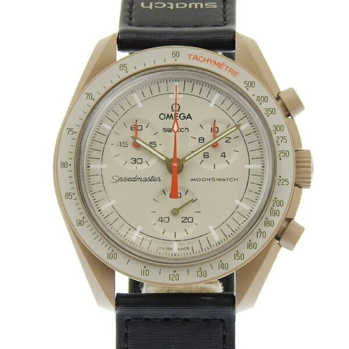 Omega OMEGA Swatch Mission to Jupiter Men's Quartz Nylon Canvas Watch ...