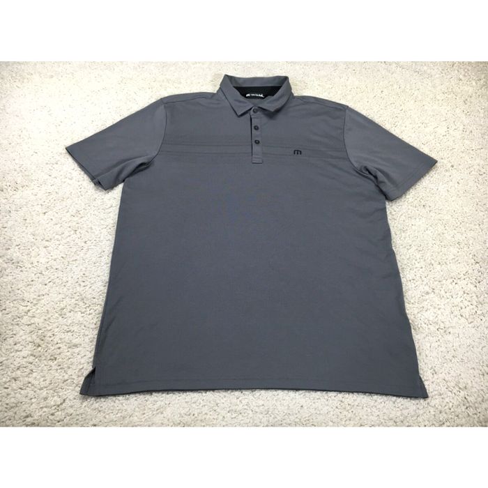 Vintage Travis Matthew Shirt Mens Extra Large Gray Polo Short Sleeve ...