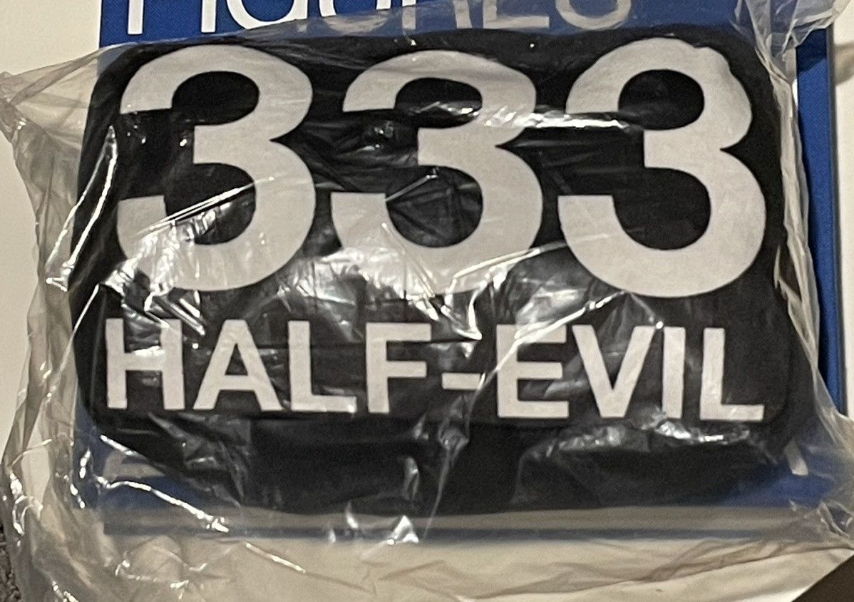 Half Evil Half Evil 333 Logo Plush Pillow O/S | Grailed