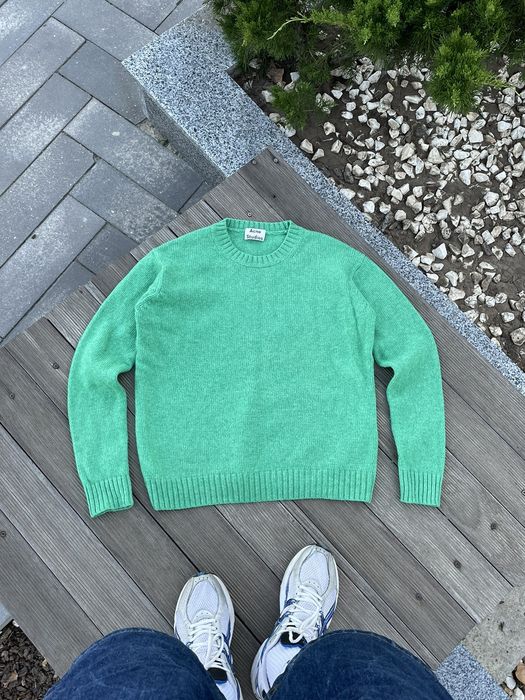 Acne Studios Rare💚 Acne Studios Samara Green Wool Knitwear Sweater ...
