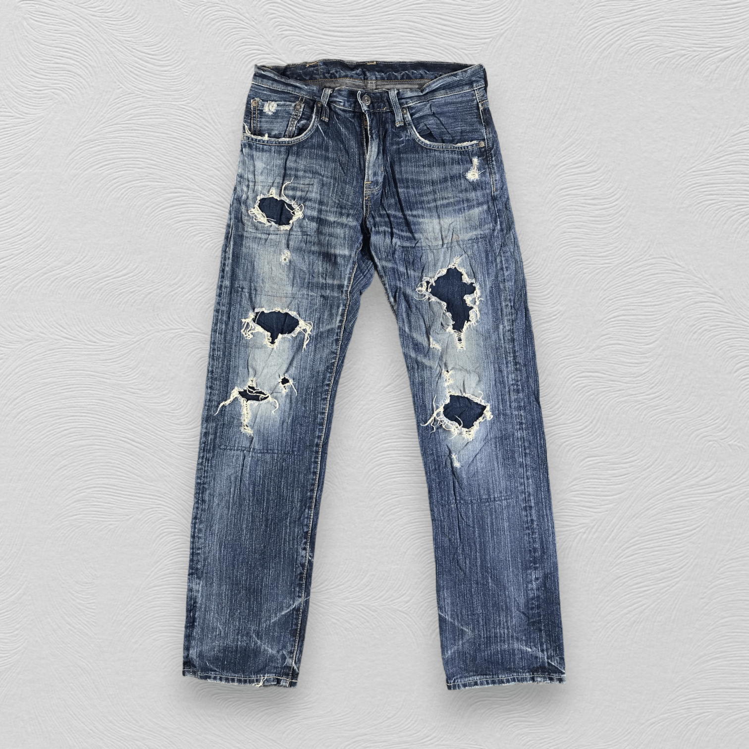 Edwin × Japanese Brand × Vintage Vintage Edwin Jeans Patchwork Denim ...