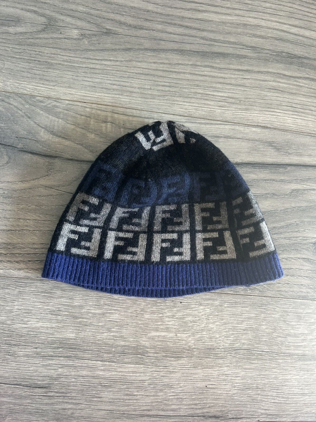 Fendi FF Zucca Monogram Wool/Cashmere Blend Beanie | Grailed
