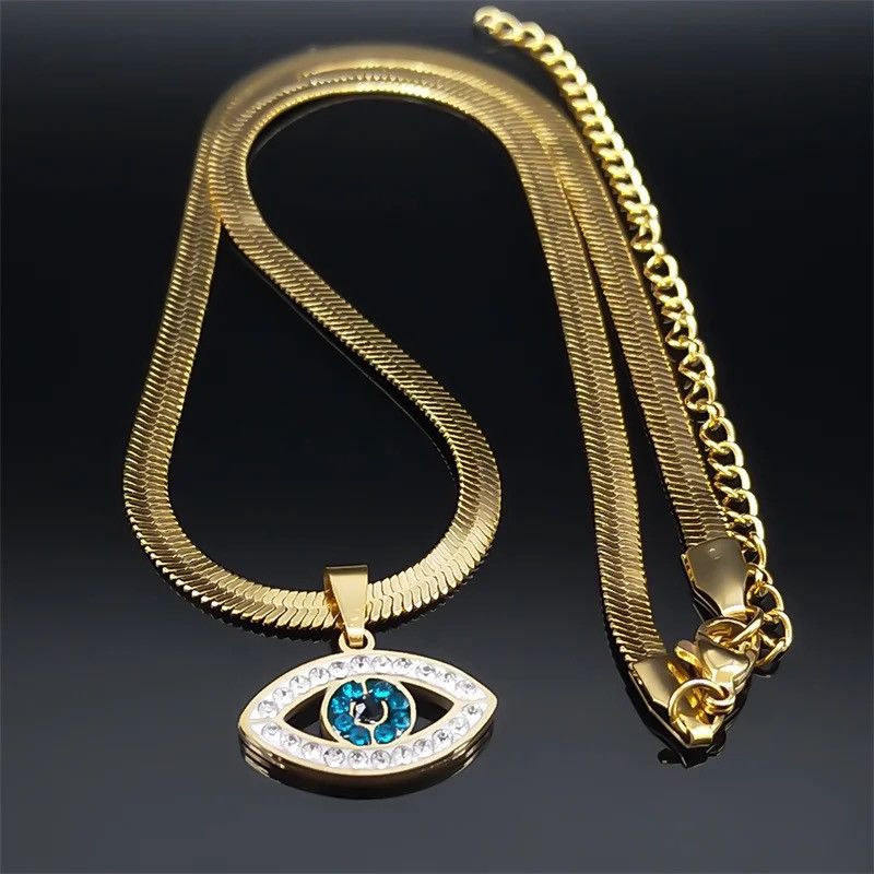 Chain × Cuban Link Chain × Jewelry Evil Demon Eye Choker Necklace | Grailed