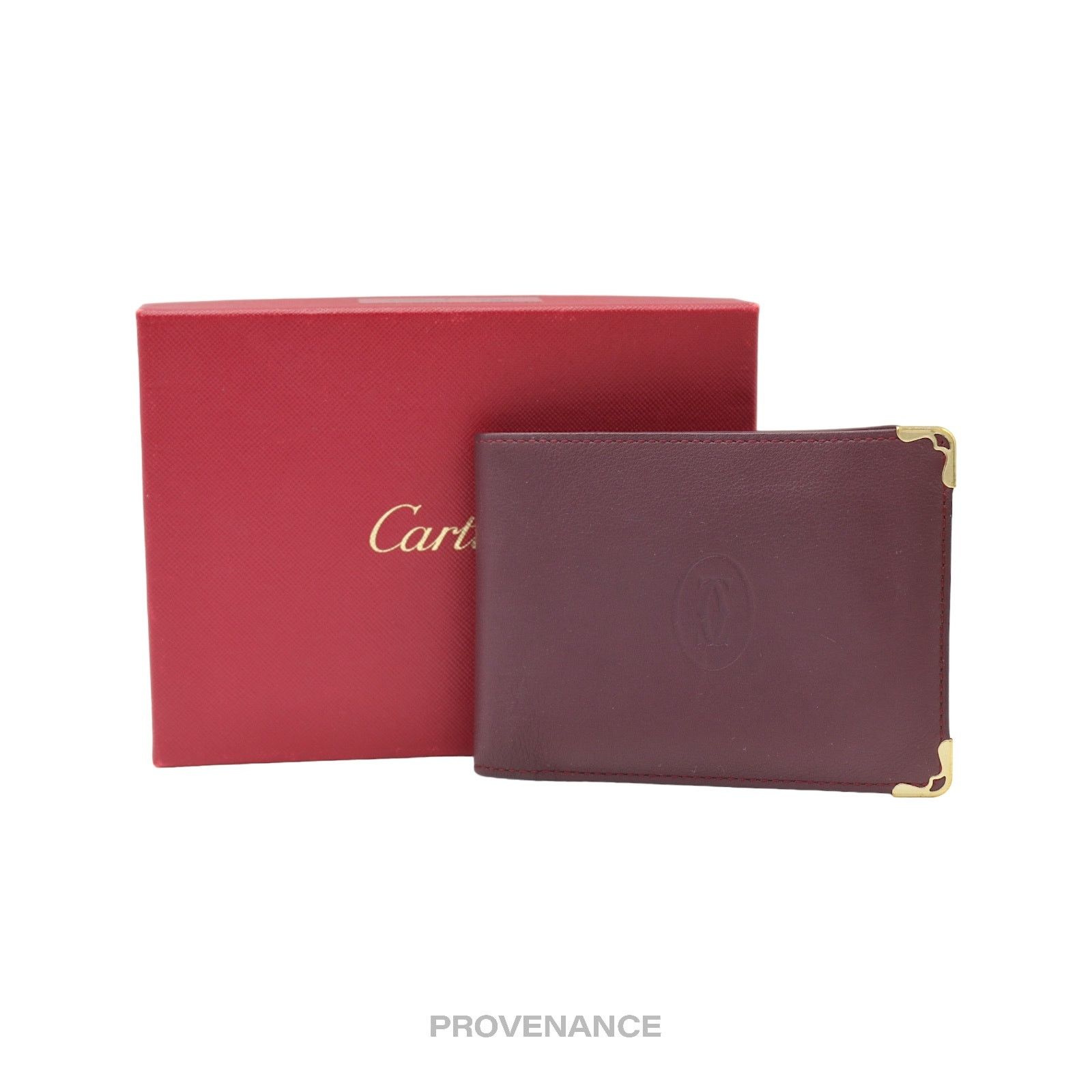 Cartier 🔴 Cartier Bifold Wallet - Burgundy Calfskin Leather | Grailed