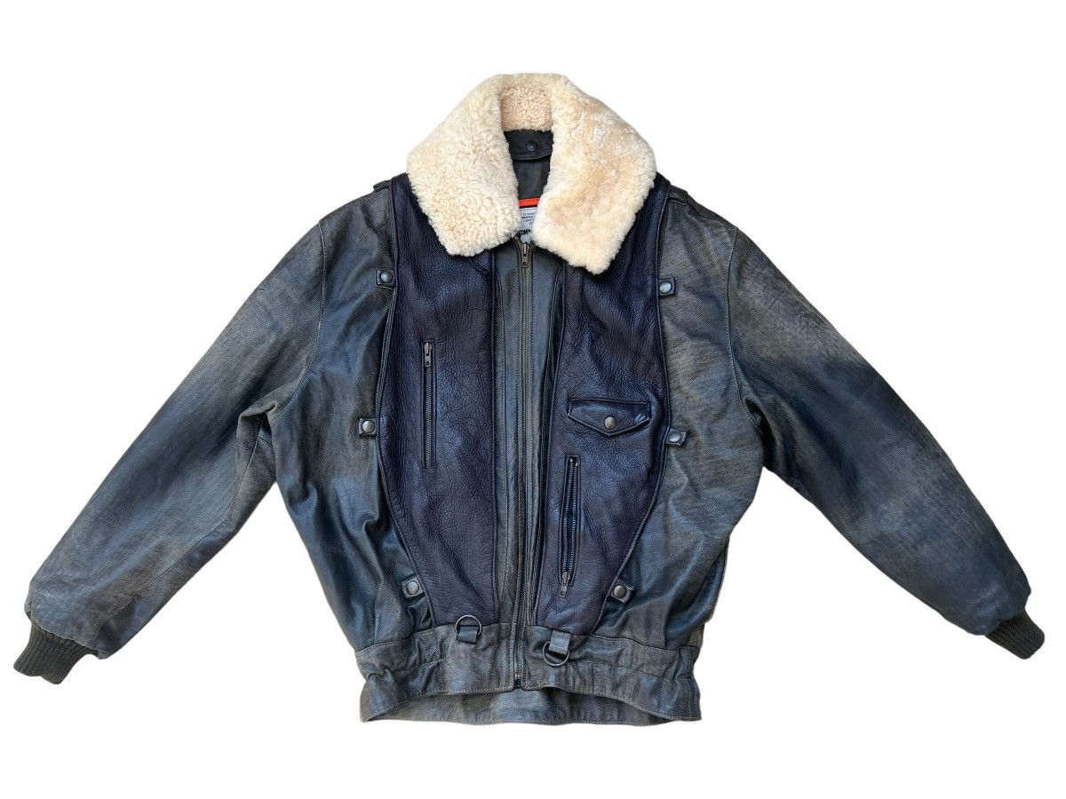 Leather Jacket × Marithe Francois Girbaud Vintage 80s MFG France ...