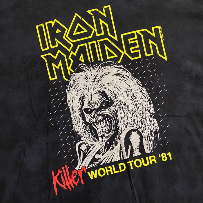 Very Rare Iron Maiden Killer World Tour 81 Heavy Metal Tie Dye L | Grailed