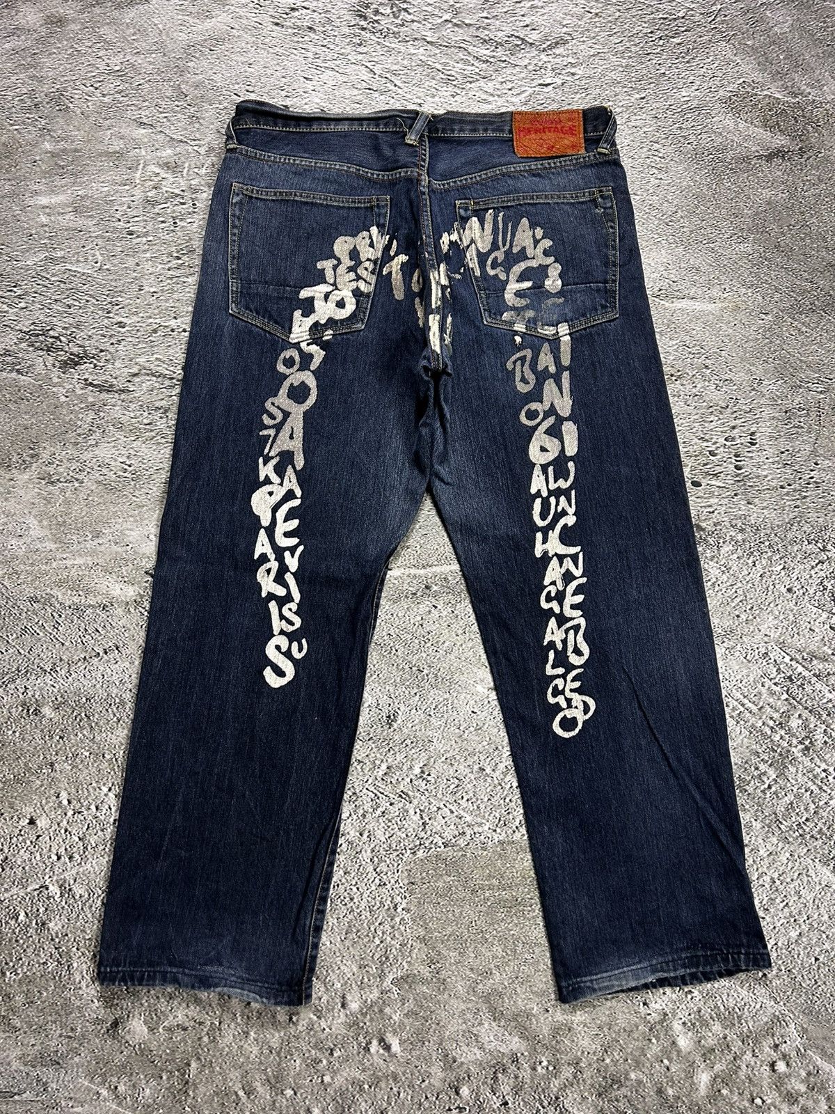Evisu × Japanese Brand × Vintage Evisu daicock jeans heritage big logo ...