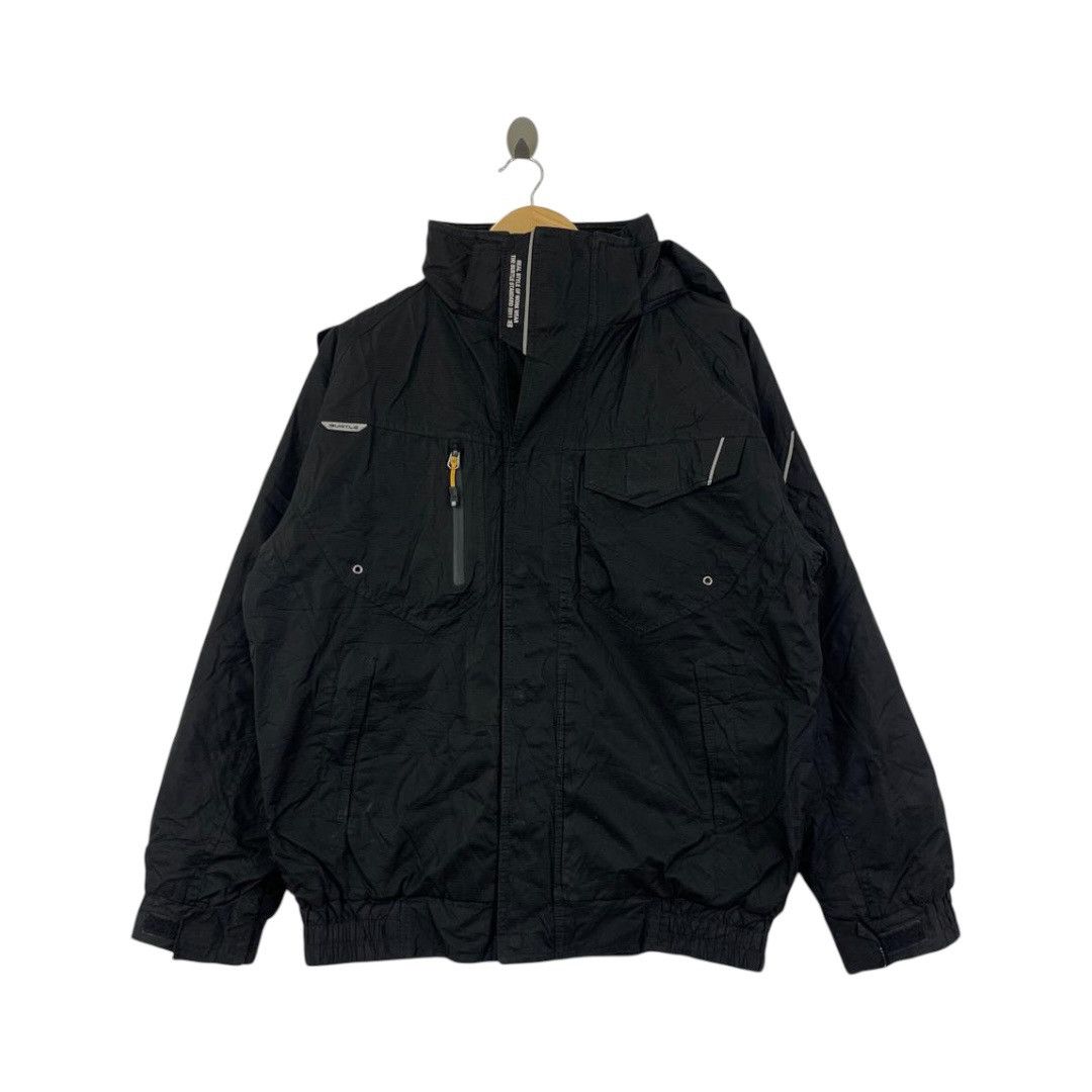 Vintage BURTLE Maruko Transport Co Ltd Japan Print Hooded Bomber | Grailed