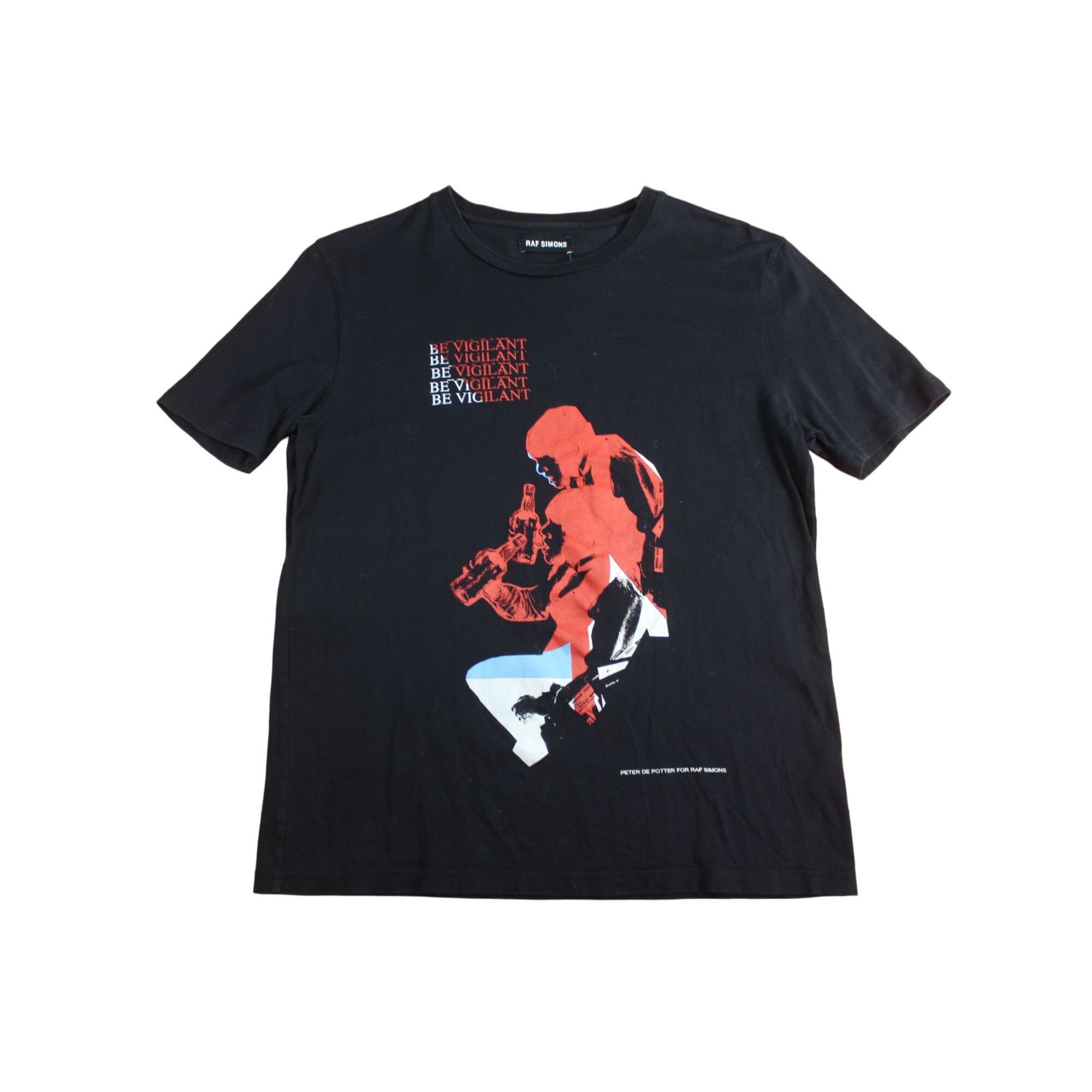 Raf Simons Raf Simons "Be Vigilant" Tee Shirt Black Men's B85EAP | Grailed