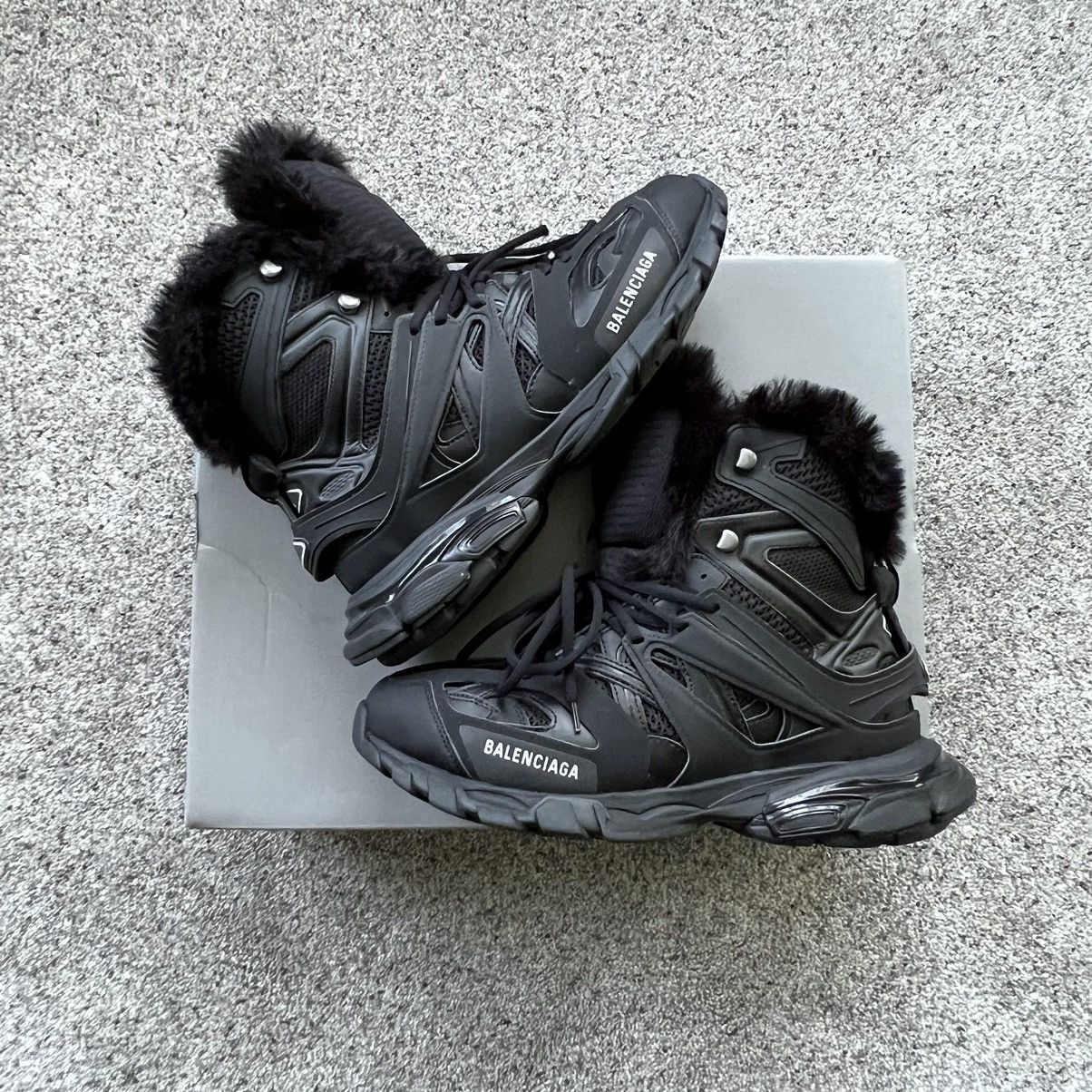 Balenciaga Balenciaga Hi Top Faux Fur Track Boots | Grailed