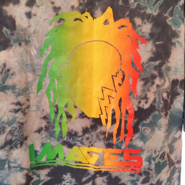 Vintage "IMAGES" 80s tie-dye rasta wear jamaica shirt paper thin | Grailed