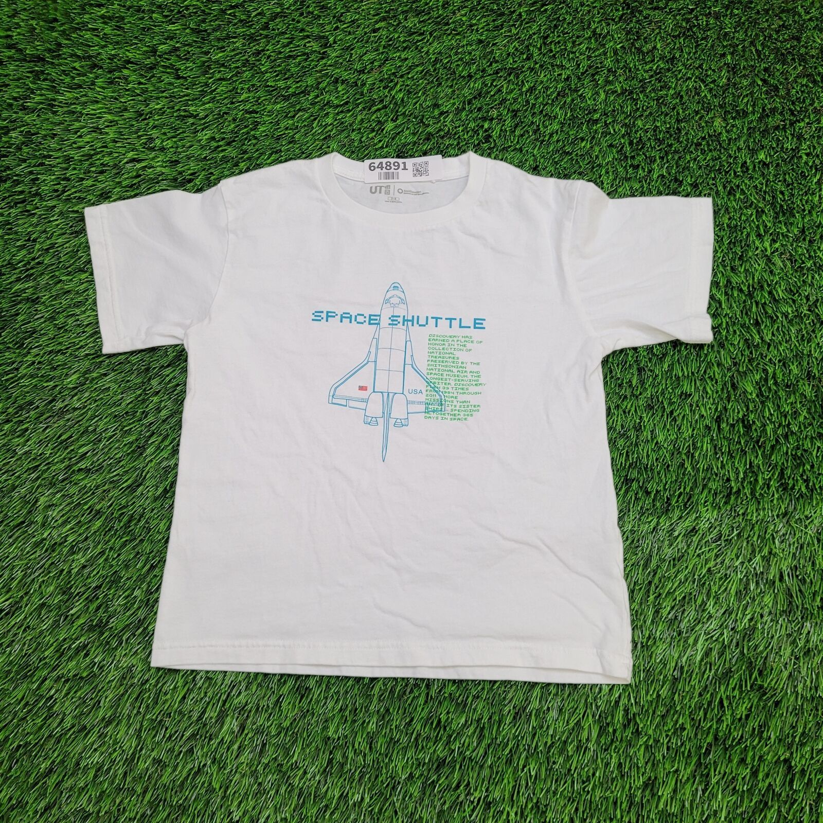 Uniqlo NASA Space-Shuttle Shirt Teens Small 14x18 White | Grailed