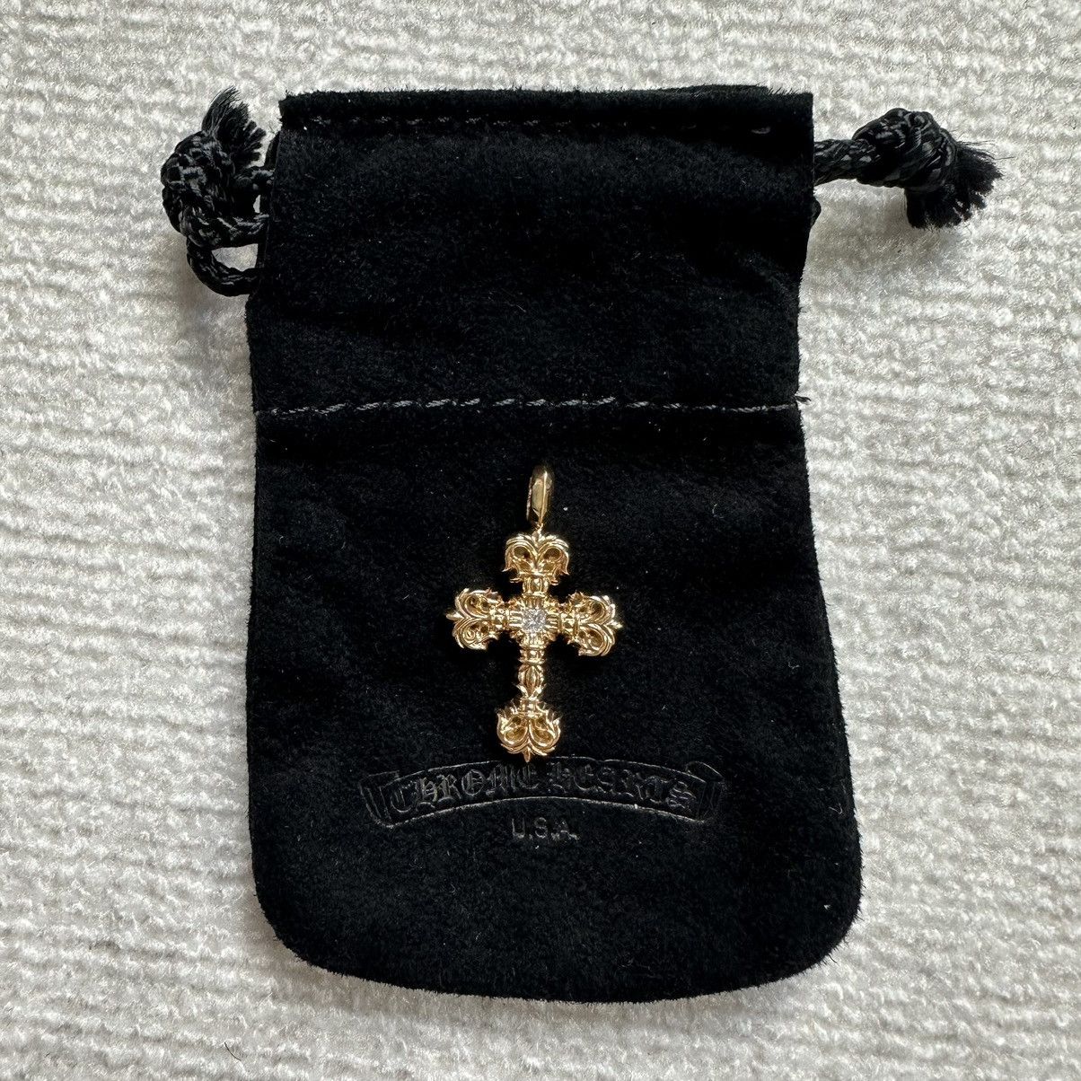 Chrome Hearts Chrome Hearts Filigree Cross Charm with Diamond | Grailed