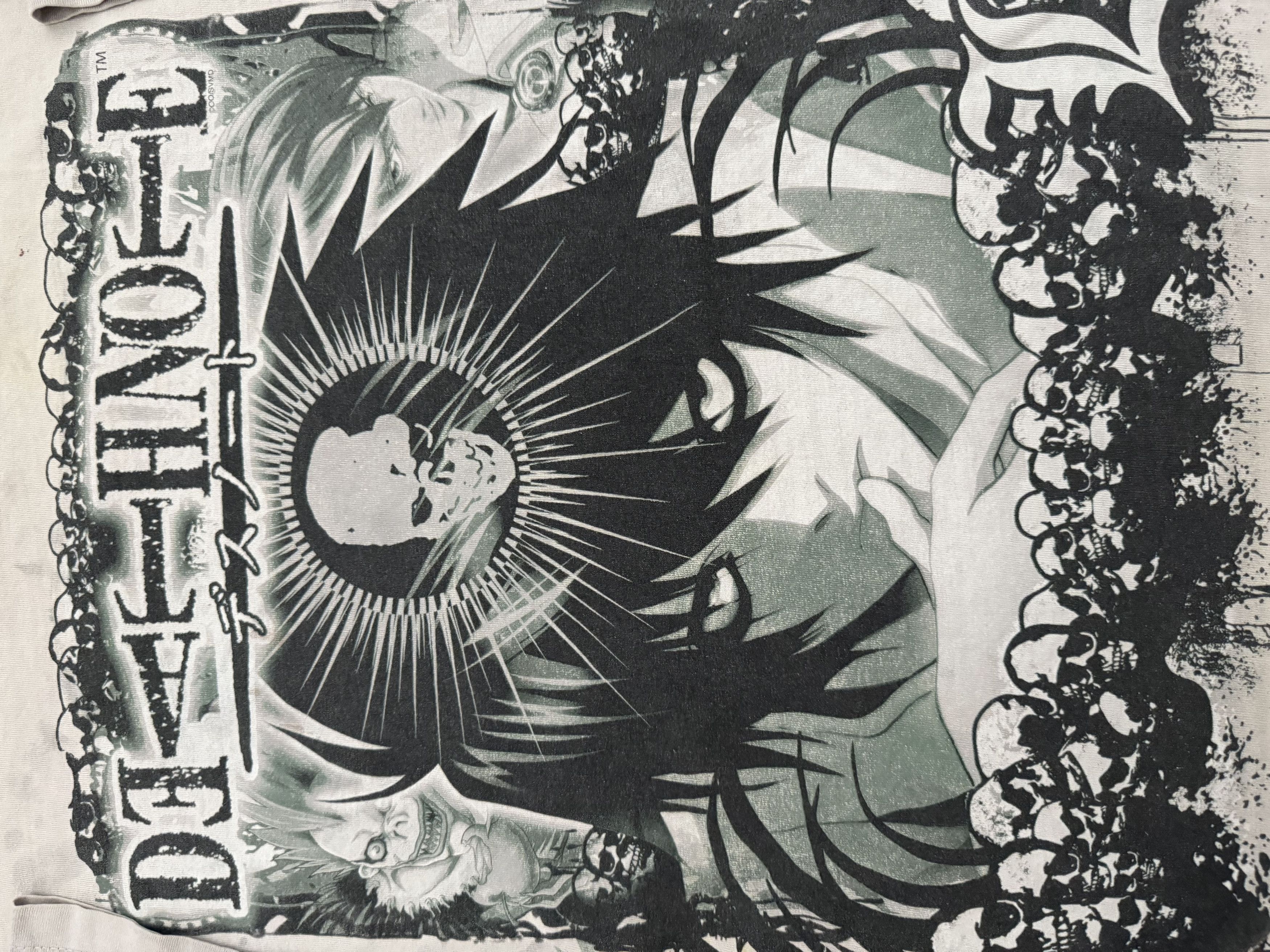 Vintage Y2K DEATH NOTE L ANIME BIG GRAPHIC TEE GOTH GRUNGE PUNK | Grailed