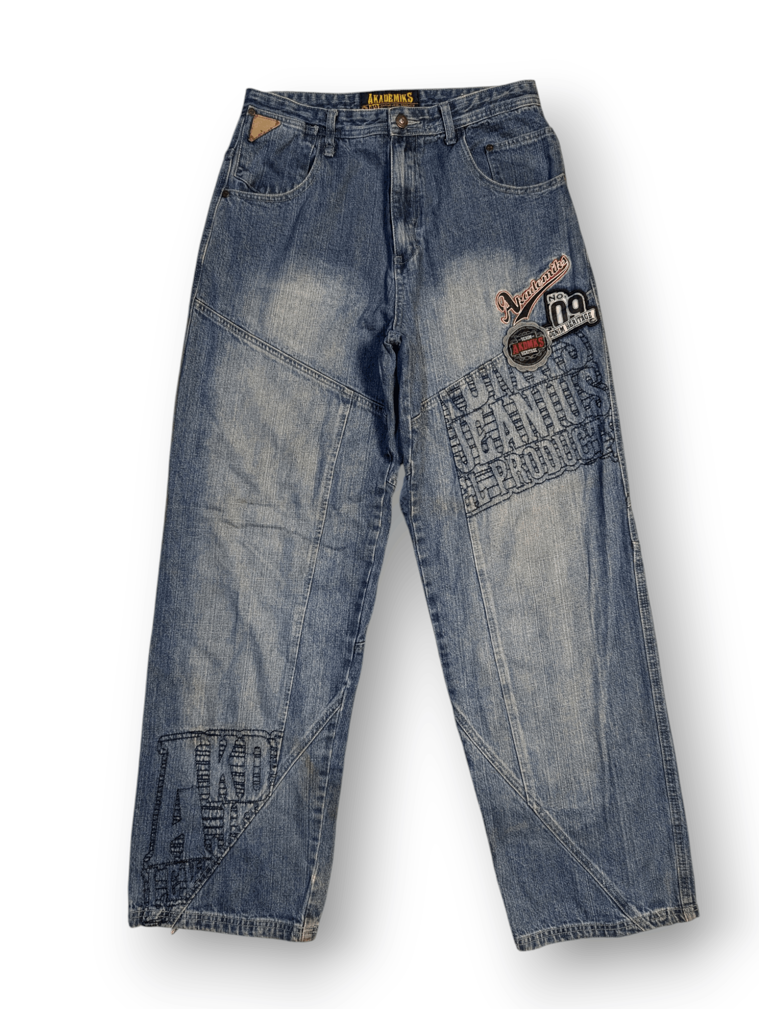 Akademiks × Distressed Denim × Jnco BAGGY JEANS 🔥AKADEMIKS RARE DESIGN ...