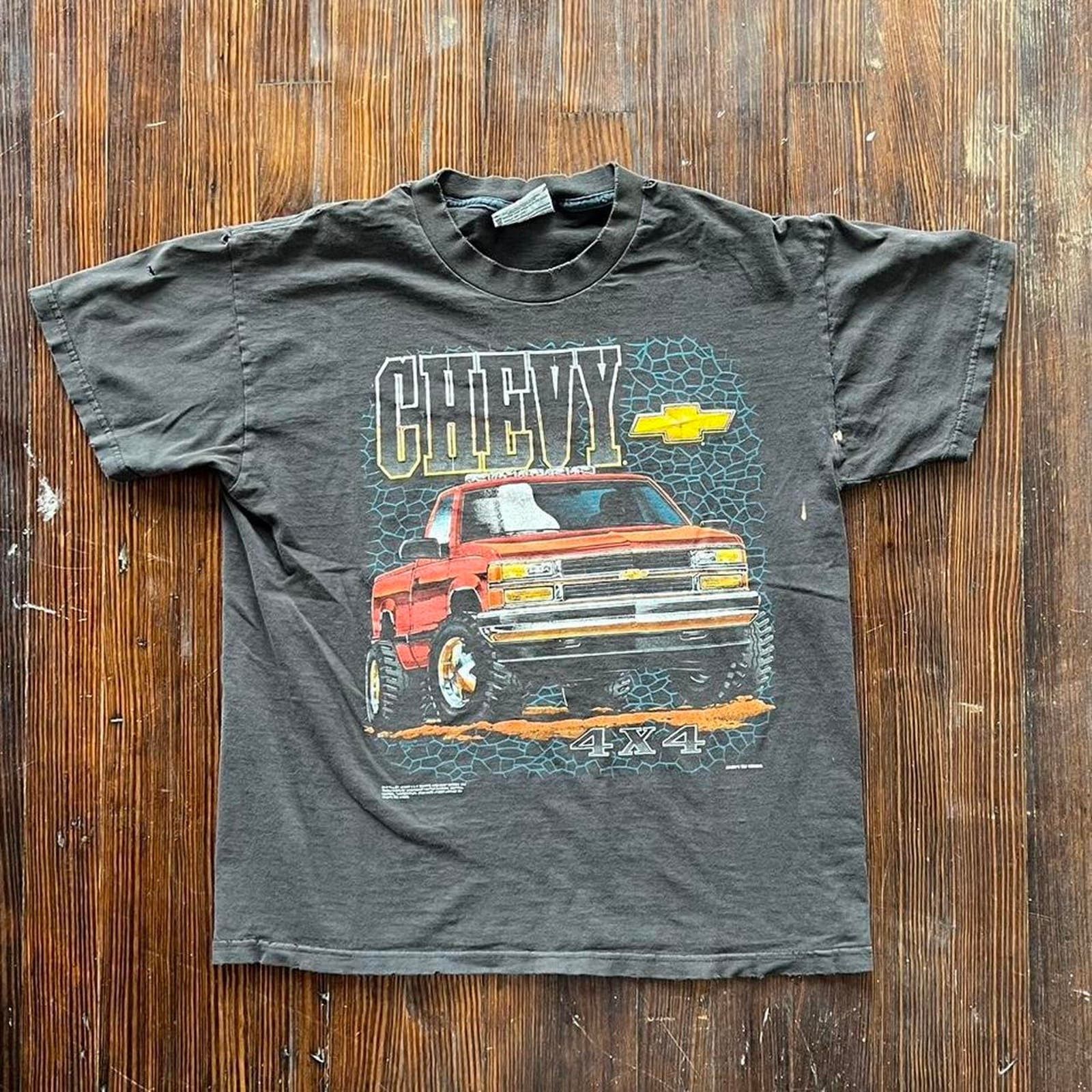 Chevy × Streetwear × Vintage Vintage Faded Chevy 4x4 Truck T Shirt ...