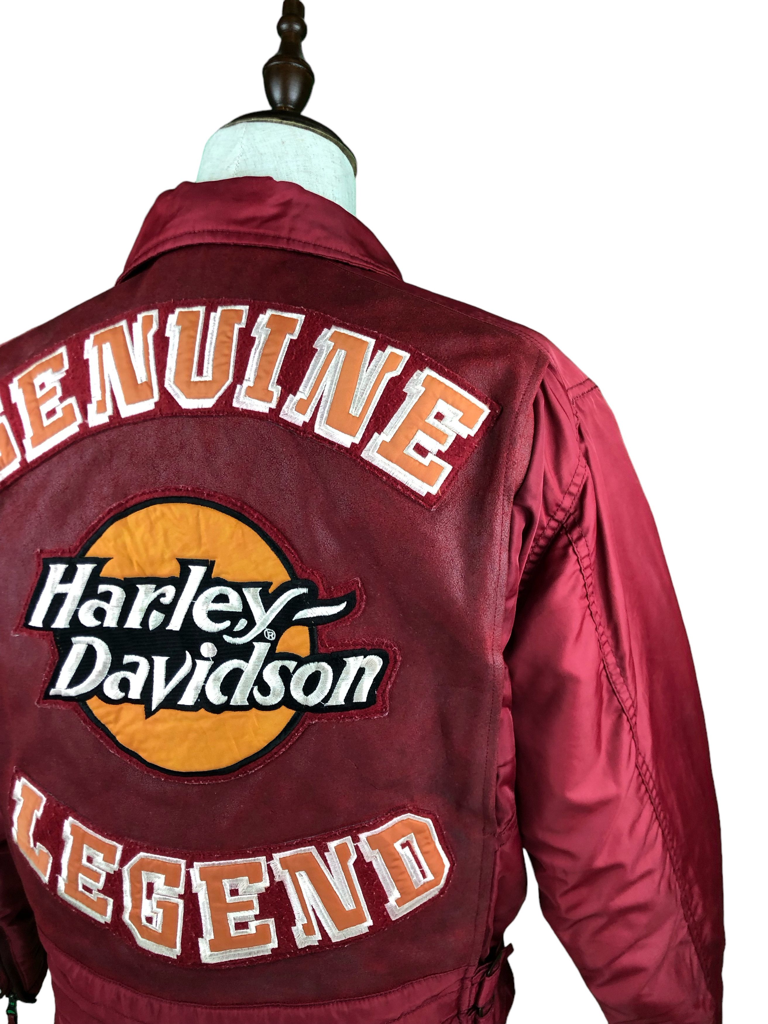 Vintage Vintage Harley Davidson Genuine Legend Nylon Leather Jacket ...