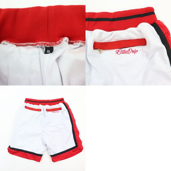 Vintage Elite Drip Drip-Fil-A Mesh Basketball Shorts Red White Black ...