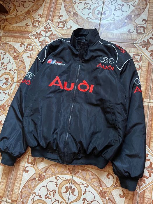 Vintage Vintage Audi Racing Jacket Motorsport Black Big Logo | Grailed