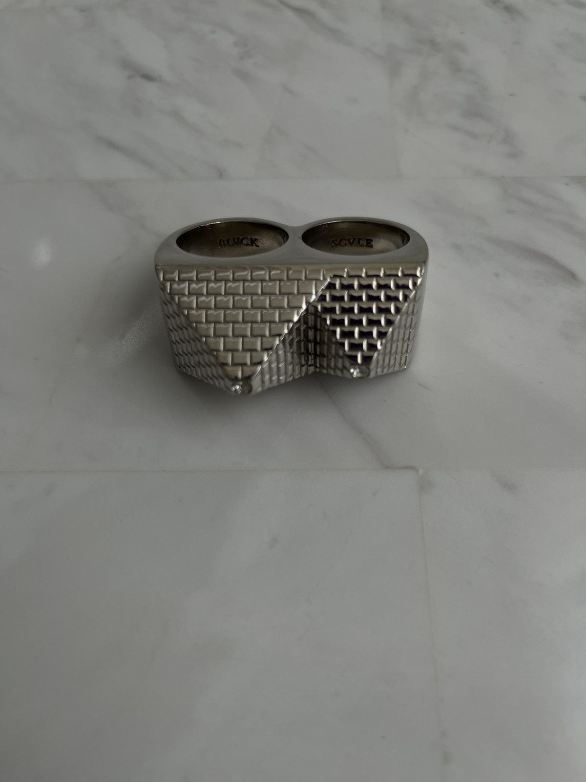 Archival Clothing × Black Scale Black Scale Pyramid Ring Two Finger ...