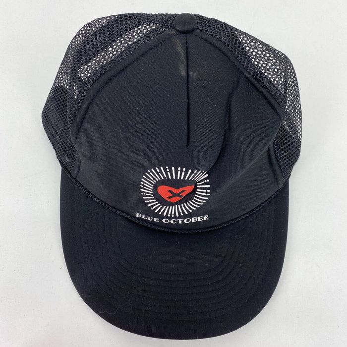 Lotto Blue October Heart X Trucker Snapback Hat Cap Band Alternative ...