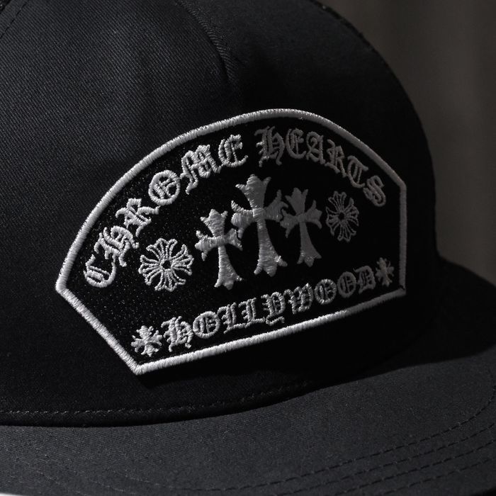 Chrome Hearts CHROME HEARTS TRUCKER CAP - TRIPLE CROSS HOLLYWOOD | Grailed