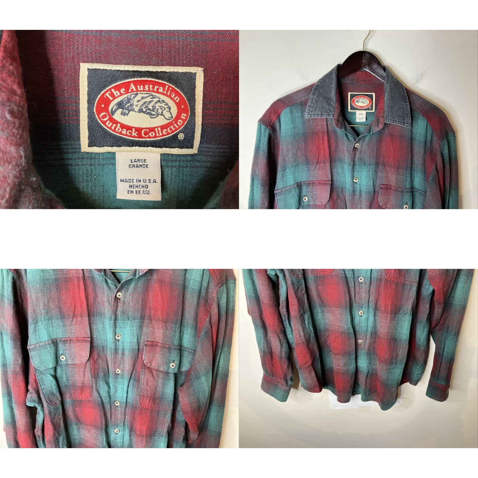Vintage Australian Outback Collection Mens Flannel Shirt Large XL | Grailed