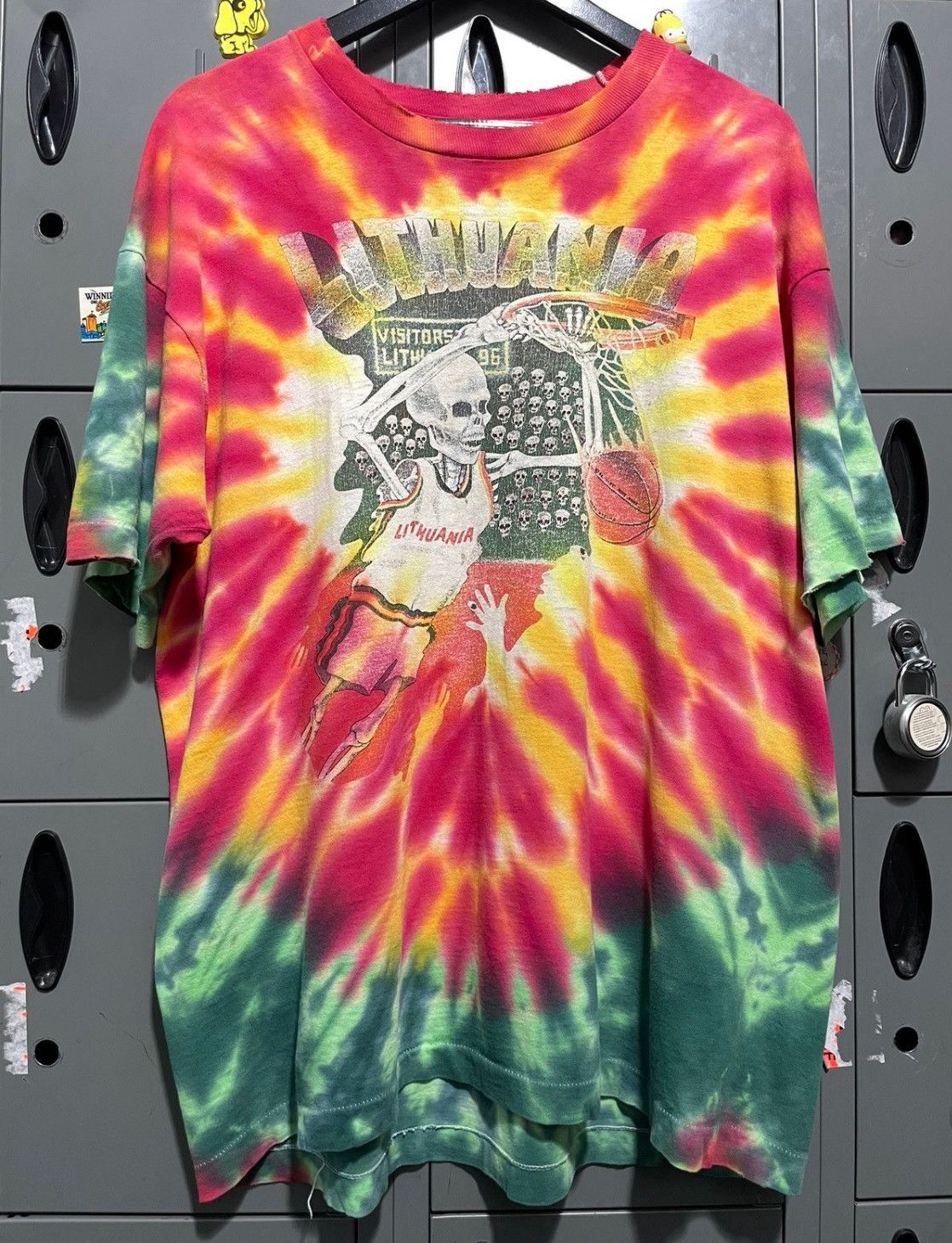 Vintage 1992 Lithuania basketball bronze 92 NFA tie dye 90s graphic ...