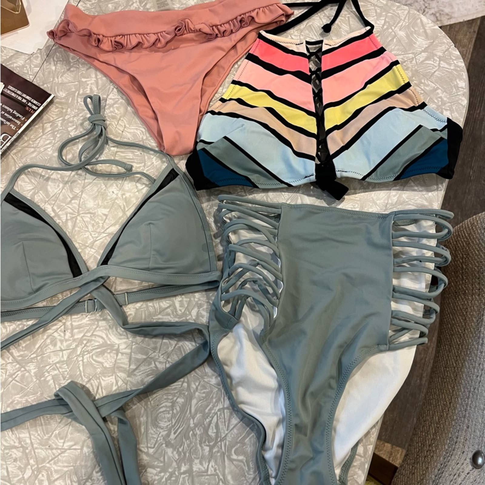 Pink Bikini Swim High Leg Bundle | Grailed